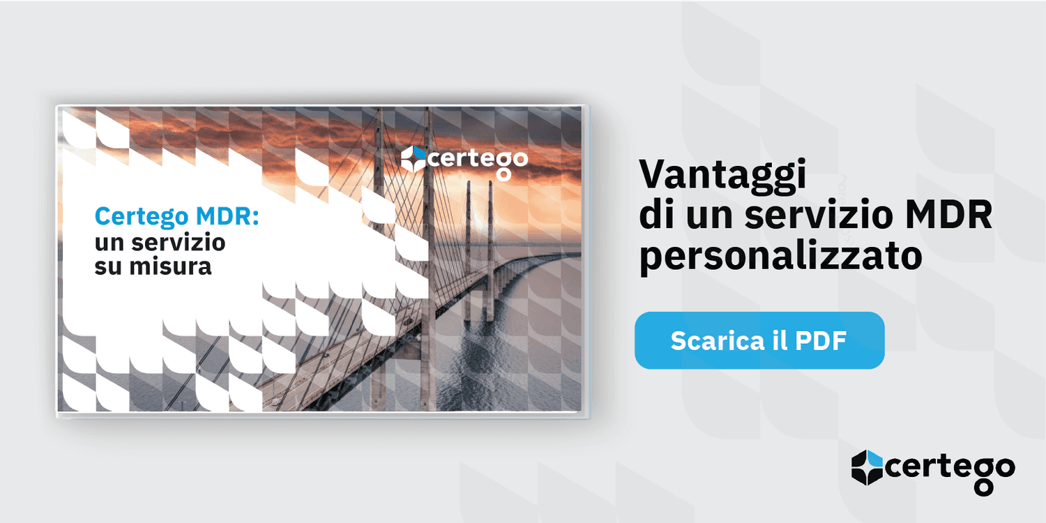 Certego MDR, un servizio su misura